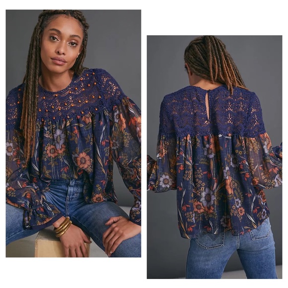 Anthropologie | Tops | Anthropologie Mynah Designs Cristy Crochet Top ...